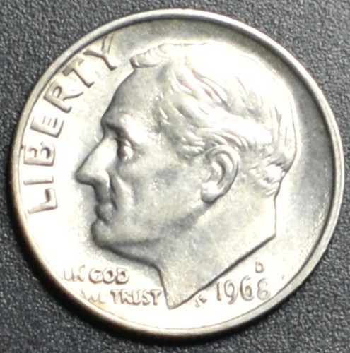 1968 D ROOSEVELT DIME DIE CLASH ERROR 117 | eBay