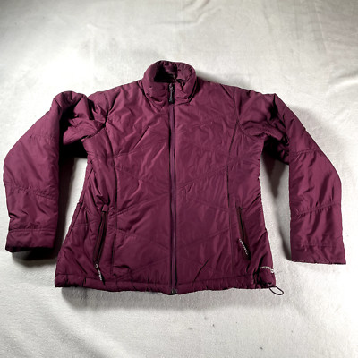 Merrell Jacket Womens Large Puffer Purple Full Zip Quilted Skiing ...