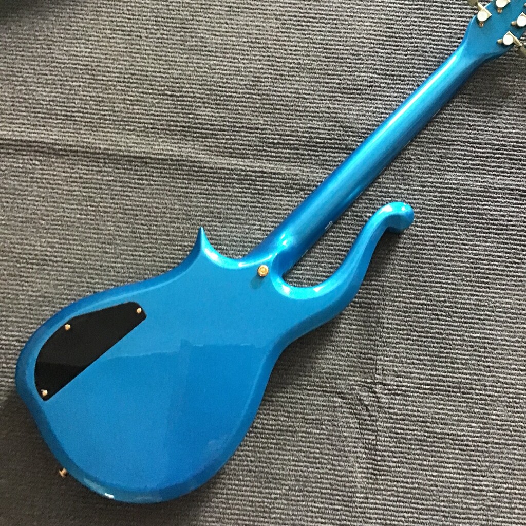 Metallic Dark Blue Prince Electric Guitar Arrows Inlay Gold Hardware SH ...