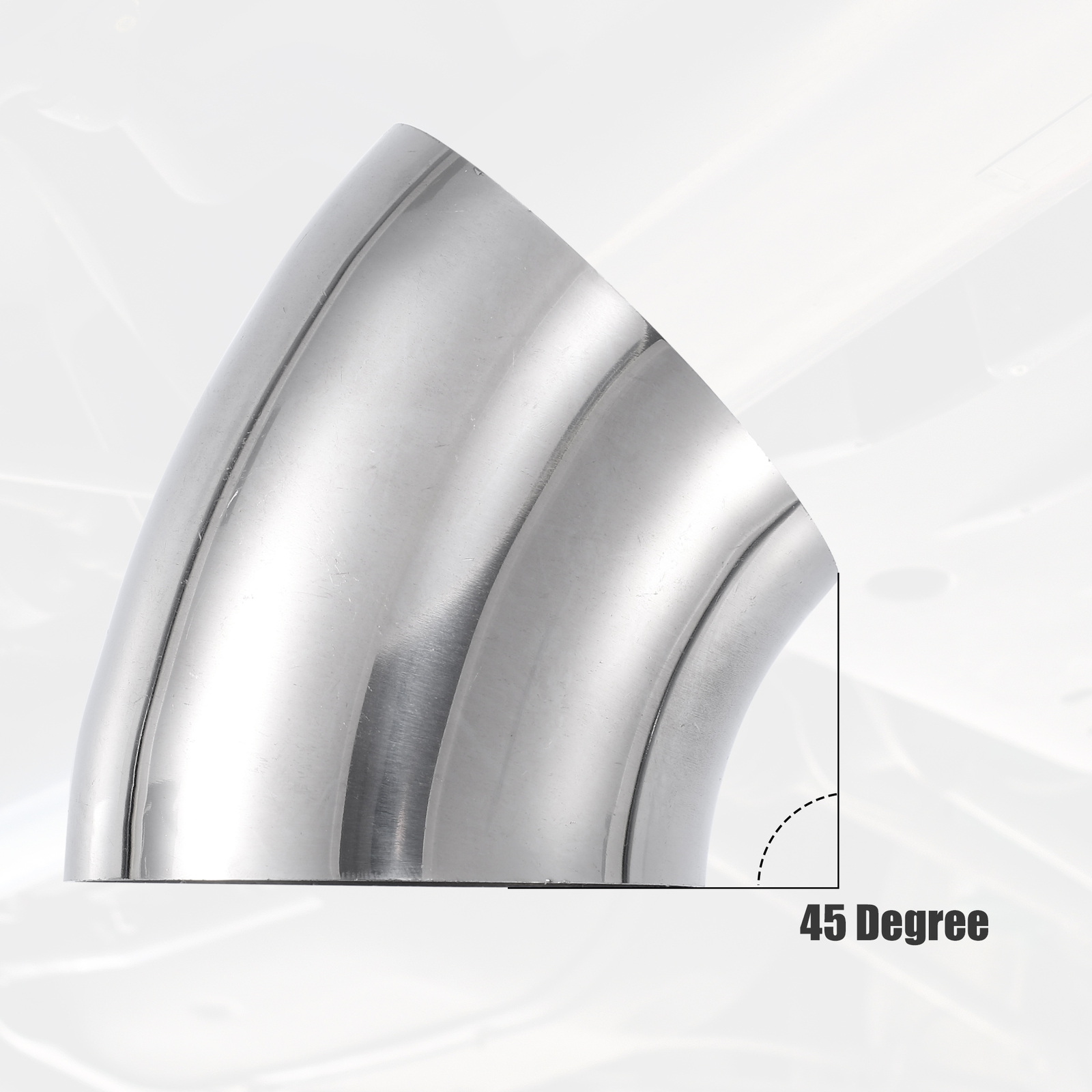 2pcs OD 3 Inch 45 Degree Stainless Steel Mandrel Bend Tube Exhaust ...