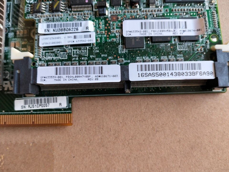 HP 633539-001 631674-B21 Smart Array HP P421 1GB PCIe x8 6Gb/s SAS ...