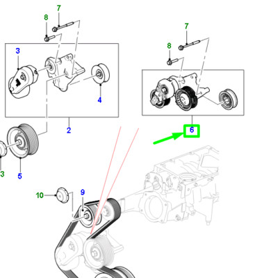 JAGUAR XF X250 Drive Belt Tensioner C2D49666 NEW GENUINE | eBay UK