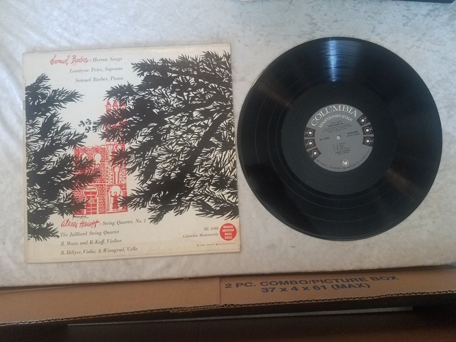 Samuel Barbe Juilliard String Quartet Hermit Song / String Quartet N. 1 ...