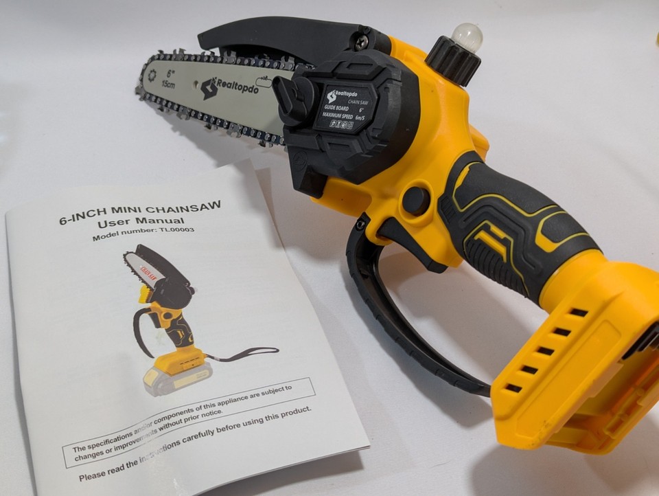 6 In Chainsaw Compatible for DeWalt 20v Battery, Mini Electric Saw ...