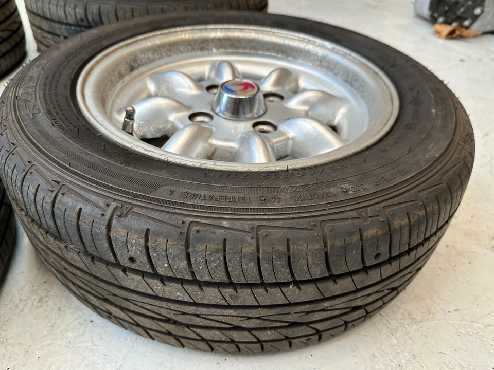 Classic Mini Racing Alloy Wheels & Tyres Mini Lite 12" x 5" Minilite ...