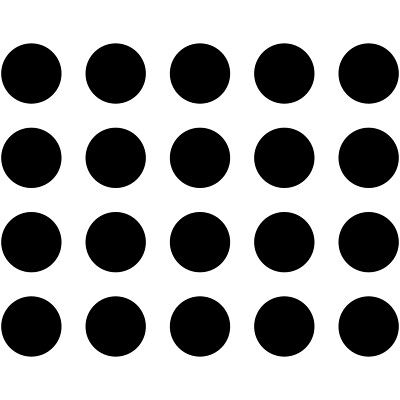 20 Circle Pack 1" Vinyl Decal Car Window Sticker Shapes Art Circles ...