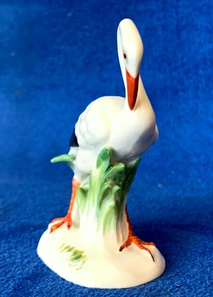 Antique Meissen Porcelain Miniature stork | eBay