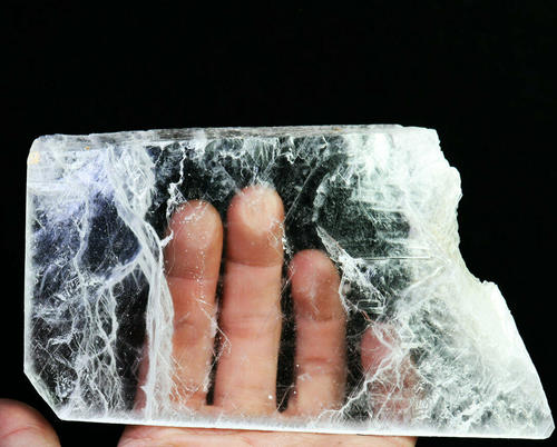 238g Clear Selenite Slab Healing Crystals Reiki Gypsum Crystal Quartz ...
