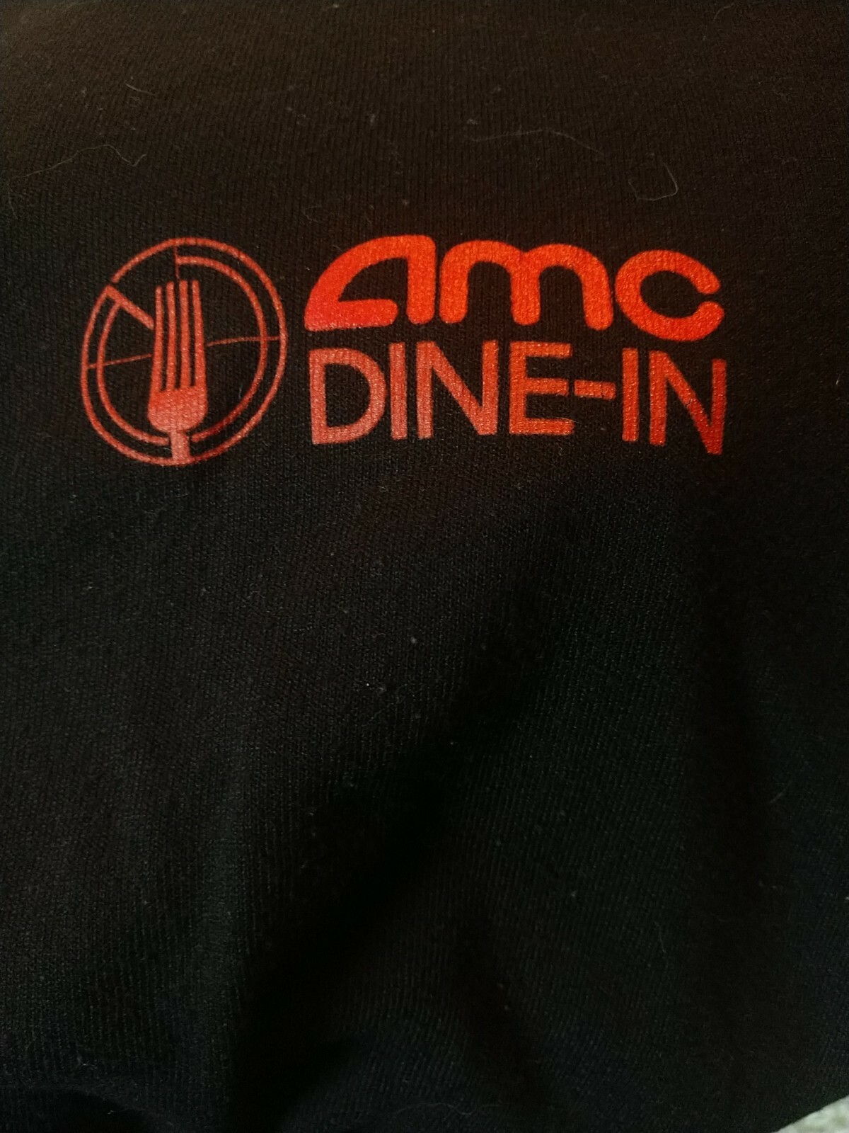 AMC Dine-in Black with red lettering Employee T-shirt… - Gem