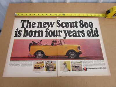 1965 International IH Scout yellow ORIGINAL vintage magazine ...