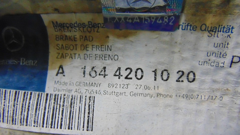 Rear Brake Pads A1644201020 Fit for Mercedes Class R W251 ML AMG | eBay