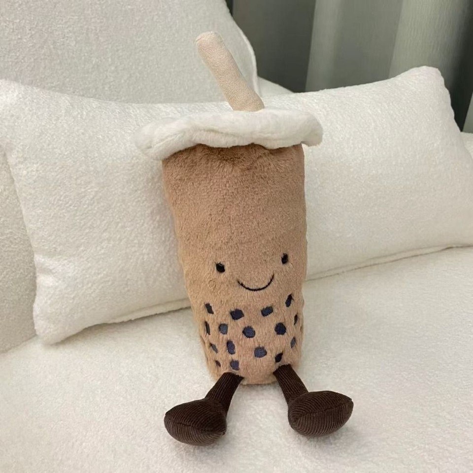 Creative Pearl Milk Tea Cup Doll Soft Plush Toy Doll Cute Stuffed Dolls ...