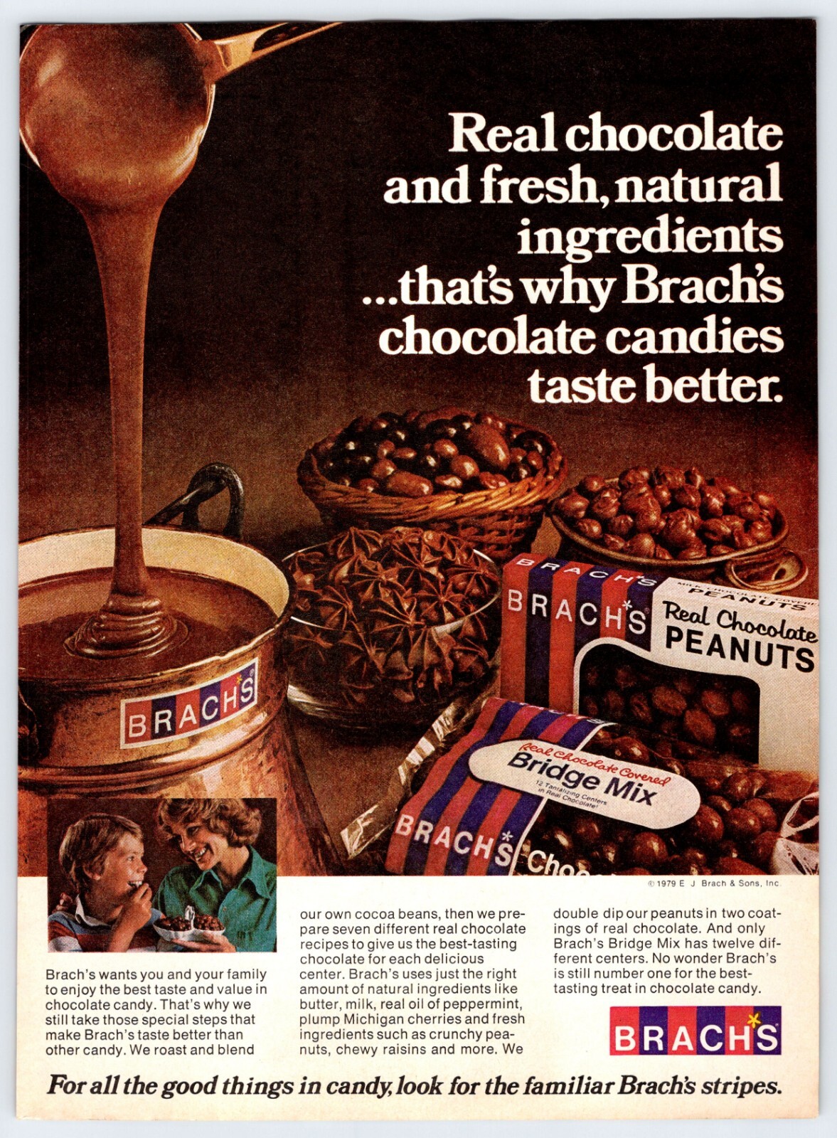 1979 BRACH'S CHOCOLATE CANDIES VTG 8"X11" Magazine Ad 1970's M450 | eBay
