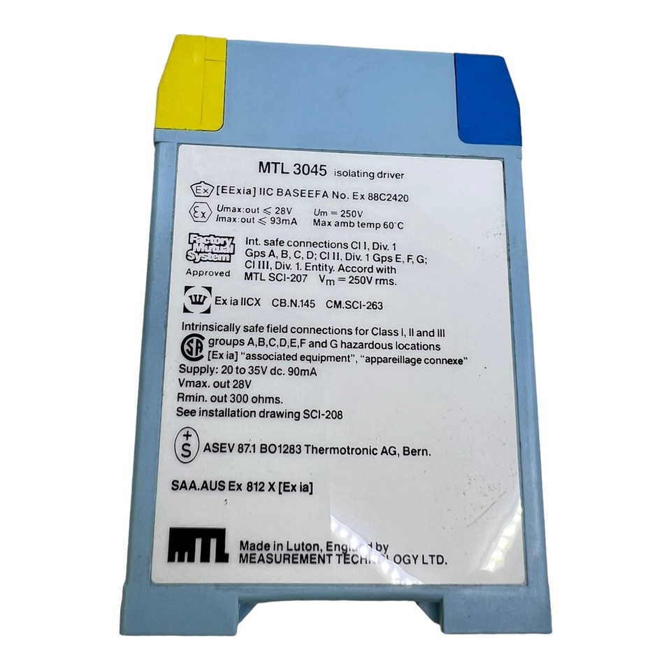 MTL 3045 Isolation Driver 20-35V DC 90mA MTL Isolation Driver | eBay ...
