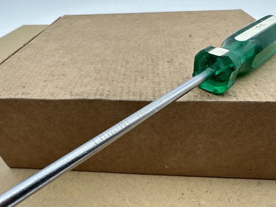 Vintage S-K Tools 71066 Green & White Handle Flat Head Screwdriver USA ...