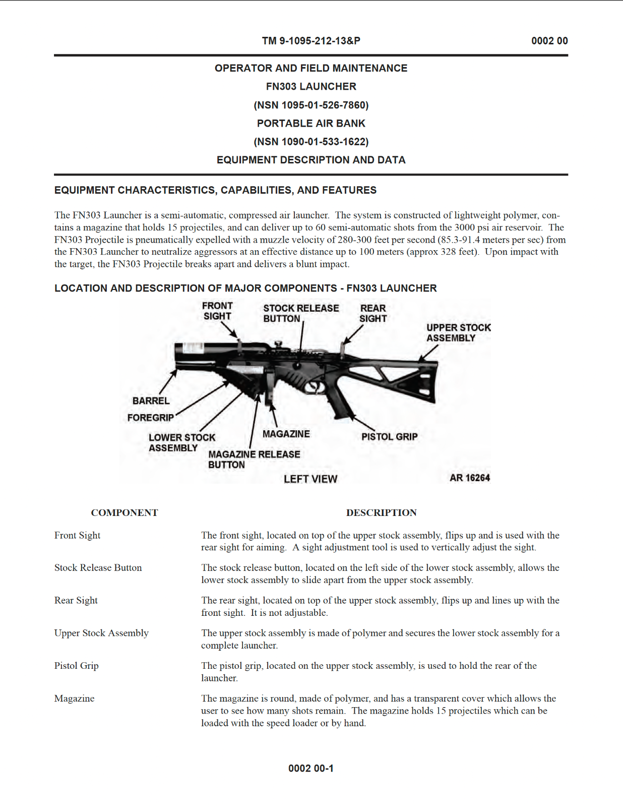 202 page TM 9-1095-212-13&P FIRING DEVICE NON LETHAL FN303 LAUNCHER on ...