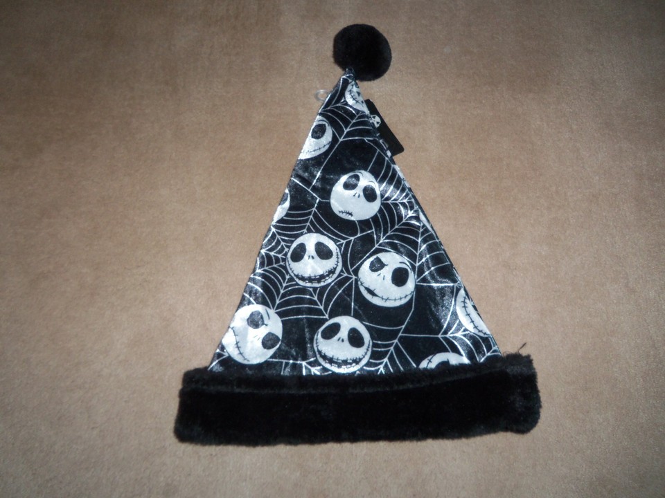 NEW, DISNEY THE NIGHTMARE BEFORE CHRISTMAS JACK Christmas Hat Santa Hat ...