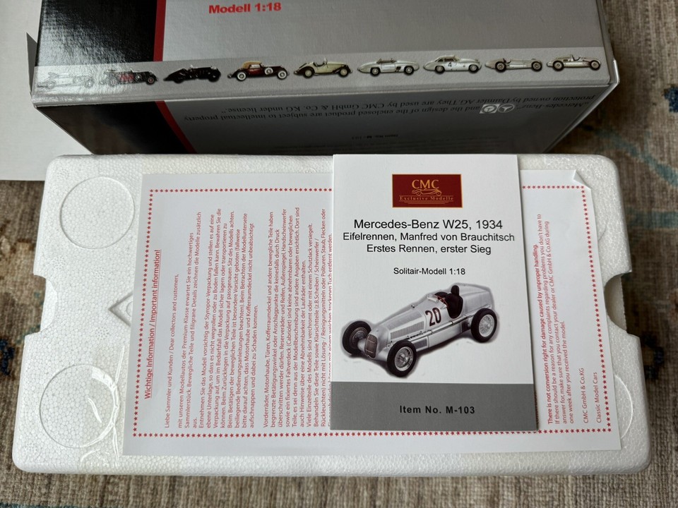 CMC M-103 Mercedes-Benz W25 #20, 1:18 Brand New | eBay