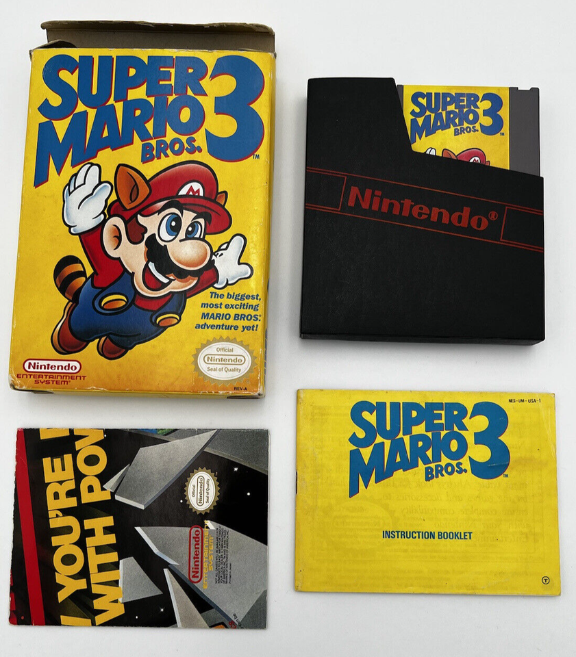 Super Mario BROS 3 OFFICIAL NINTENDO NES COMPLETE IN BOX CIB RETRO ...