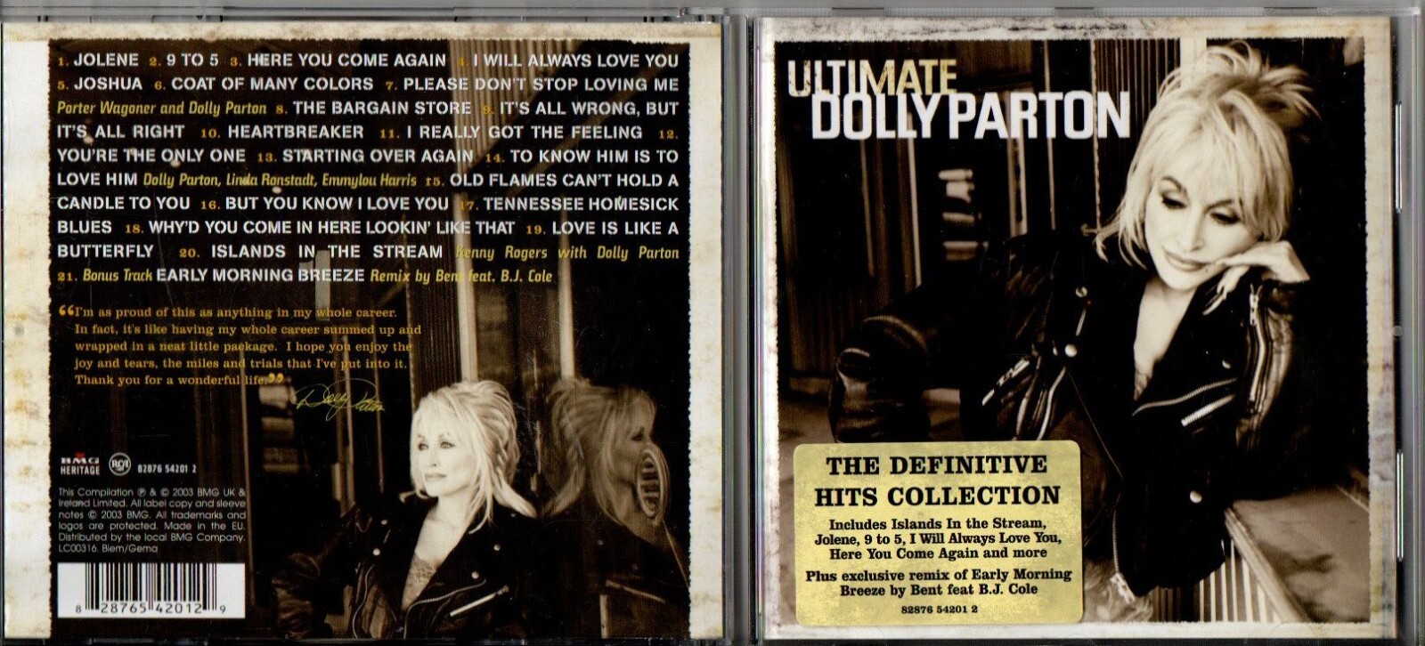 Ultimate Dolly Parton CD Very Best Of 21 Trk Greatest Hits 9 to 5 ...