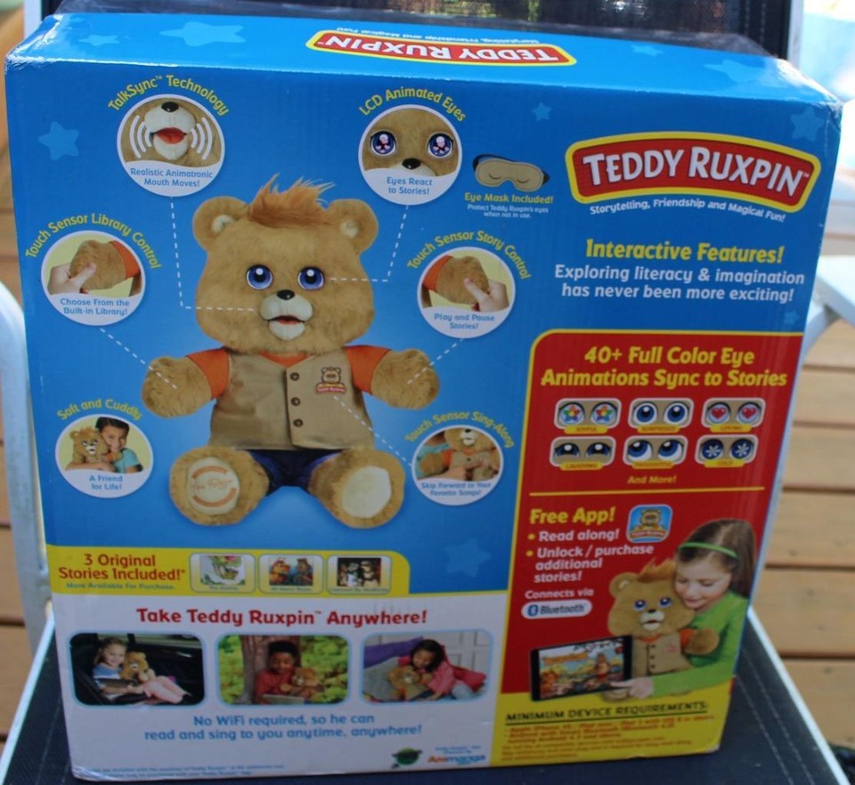 Teddy Ruxpin 2017 Animated Talking Storytelling Bear Blue Tooth Version ...