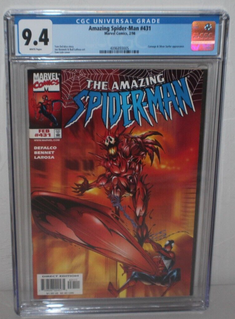 Amazing Spider-Man #431 Marvel Comics CGC 9.4 1st Cosmic Carnage 1998 ...