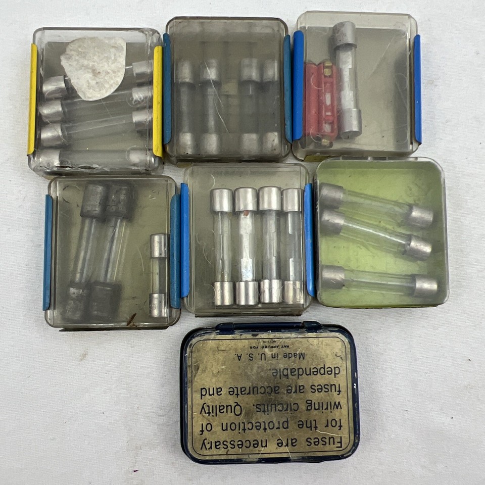 7 vintage Glass Fuse Boxes Buss G&G Littelfuse | eBay