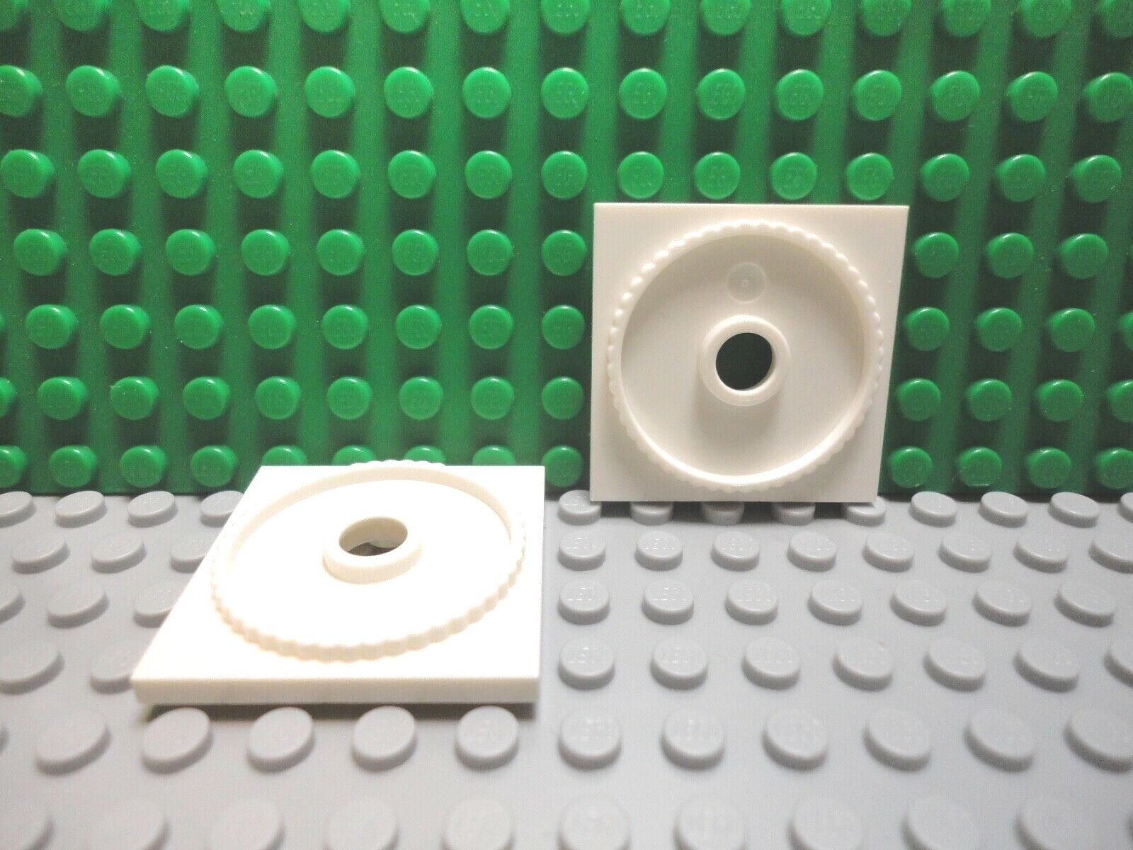 Lego 2 White 4x4 plate base turntable swivel Base Only NEW | eBay