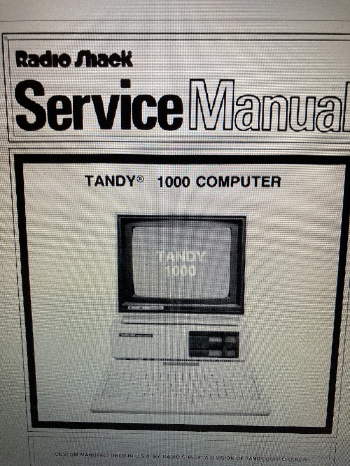 Tandy 100 Computer Service Manual Digital | eBay