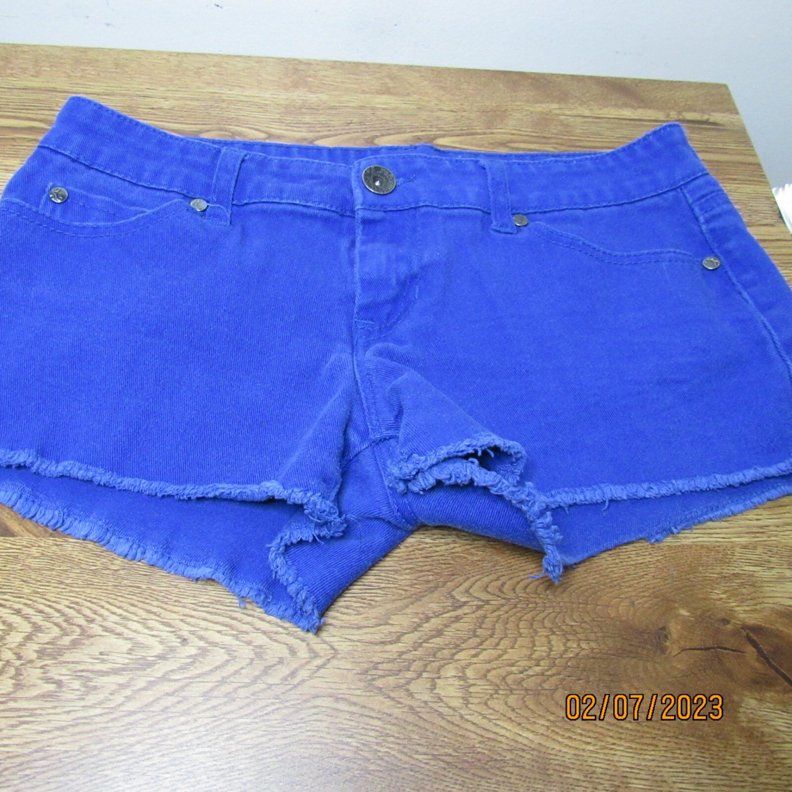 Refuge Women's/Jr Blue Shorts/Boyfriend/Cotton/Sz 4 - Gem