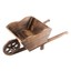 GARDEN MODERN WOODEN WHEEL BARROW PLANTER BURNT WOOD FLOWER CART ...