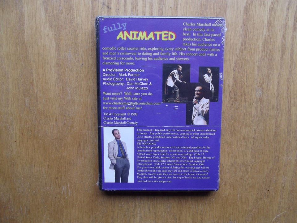 Fully Animated: Charles Marshall Stand-Up Comedy (DVD, 1998) New | eBay
