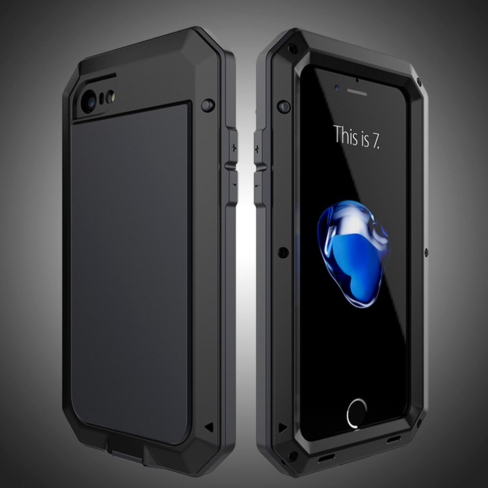 For iPhone SE 3rd/2nd/7/8 Plus Case Aluminum Shockproof Heavy Duty ...