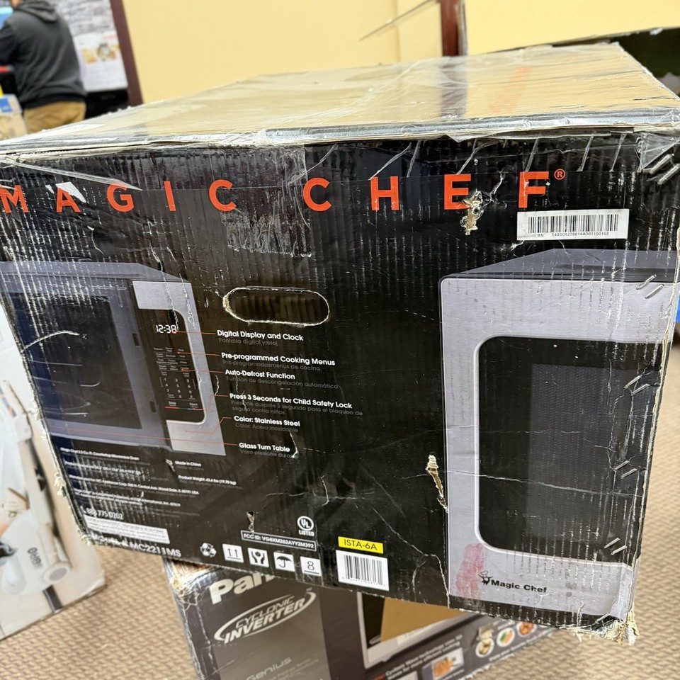 Magic Chef 2.2-Cu. Ft. 1,200-Watt Countertop Microwave with Sensor Cook ...