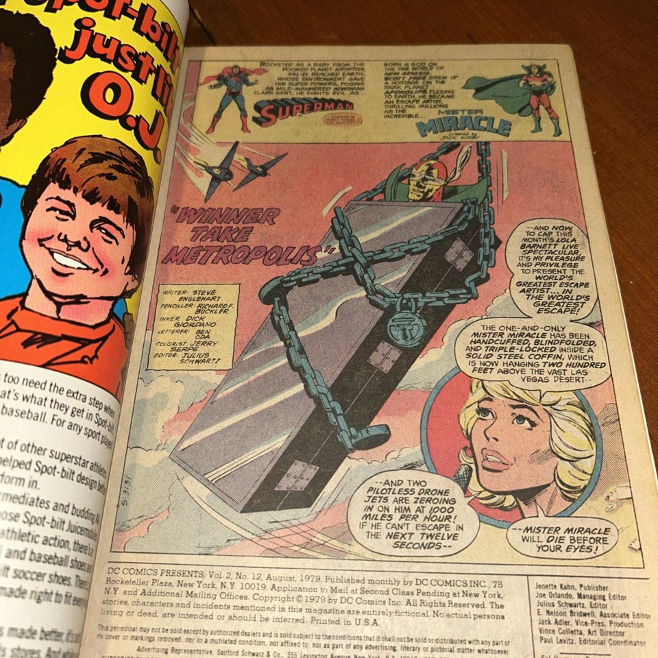 DC Comics Presents #12 Superman/Mister Miracle 1979 DC Comics Newsstand ...