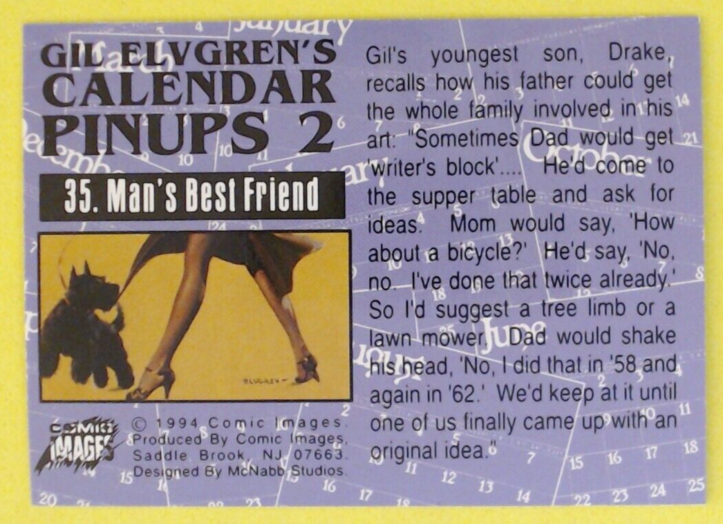 Gil Elvgren's Calendar Pinups 2 1994 - #35 Man's Best Friend | eBay