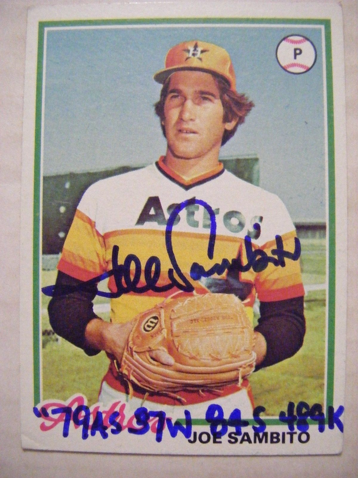 JOE SAMBITO signed ASTROS 1978 Topps baseball card AUTO METS BETHPAGE NY ADELPHI | eBay