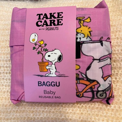 BAGGU TAKE CARE WITH PEANUTS Eco Bag SNOOPY BEST FRIENDS Pink Tote Bag ...
