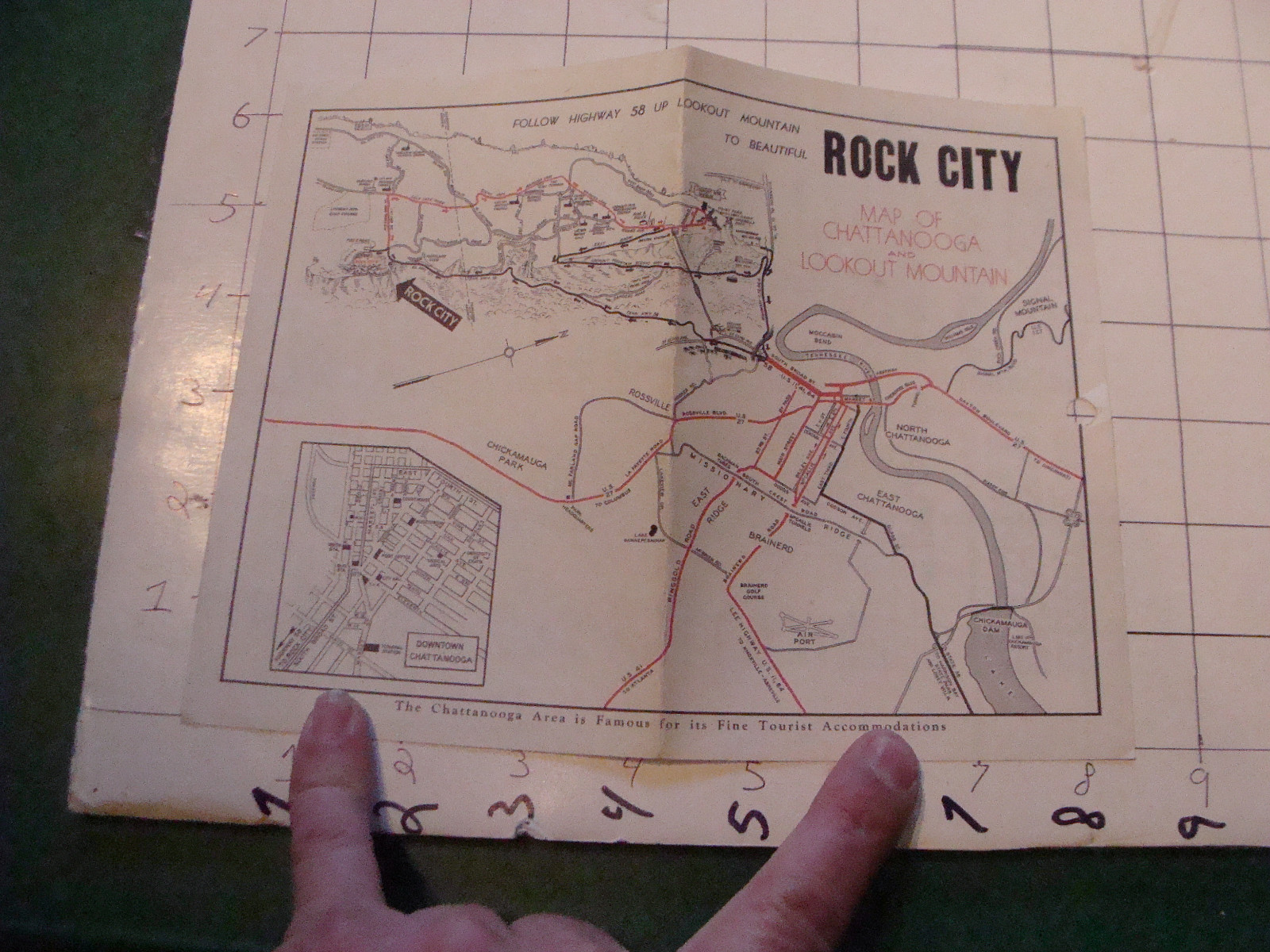 vintage Map--ROCK CITY map of chattanooga and lookout mountain | eBay