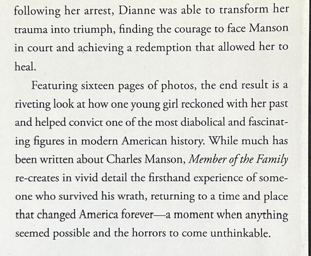 MEMBER OF THE FAMILY ~DIANNE LAKE and Deborah Herman ~HARDCOVER/DUST ...