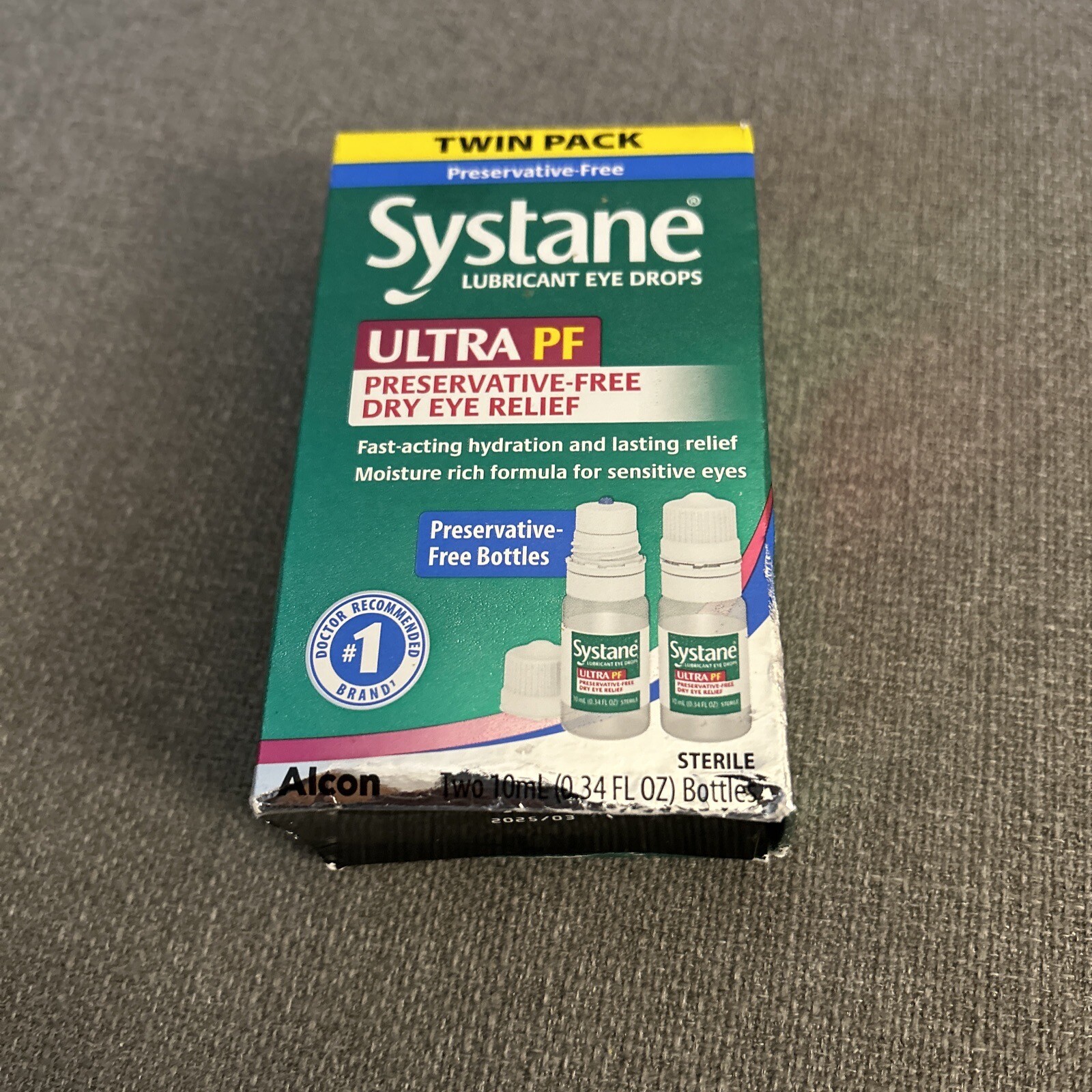 New Systane Ultra Lubricant PF 10ml Eye Drops - Twin Pack Exp Date: 03/ ...