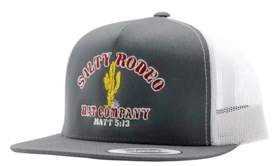 Salty Rodeo Hat Sonora Gray White Mesh Snapback Trucker OSFA | eBay