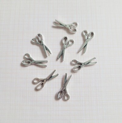 Dollhouse Miniature Metal Scissors Set of 8 | eBay
