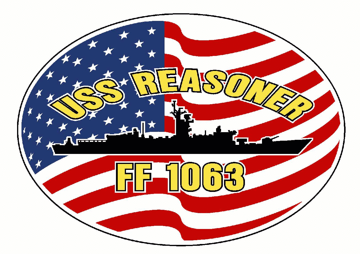 USS REASONER FF 1063 DE 1063 Oval Decal / Sticker Military USN U S Navy ...