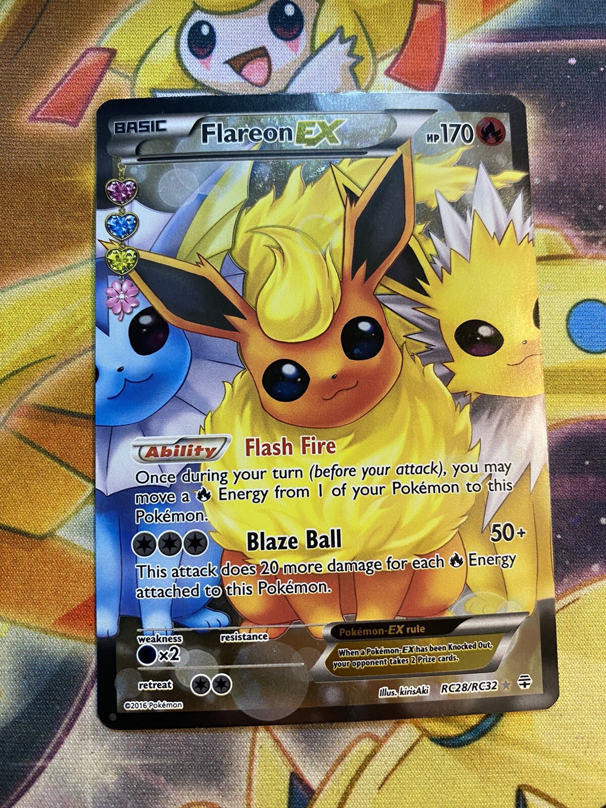 Pokémon TCG Flareon EX Generations RC28/RC32 Holo Full Art Rare NM | eBay