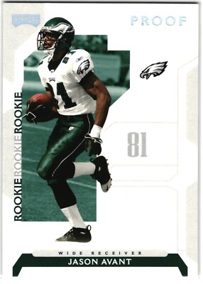 2006 Donruss Playoff Jason Avant Rookie Proof Philadelphia Eagles 049/ ...