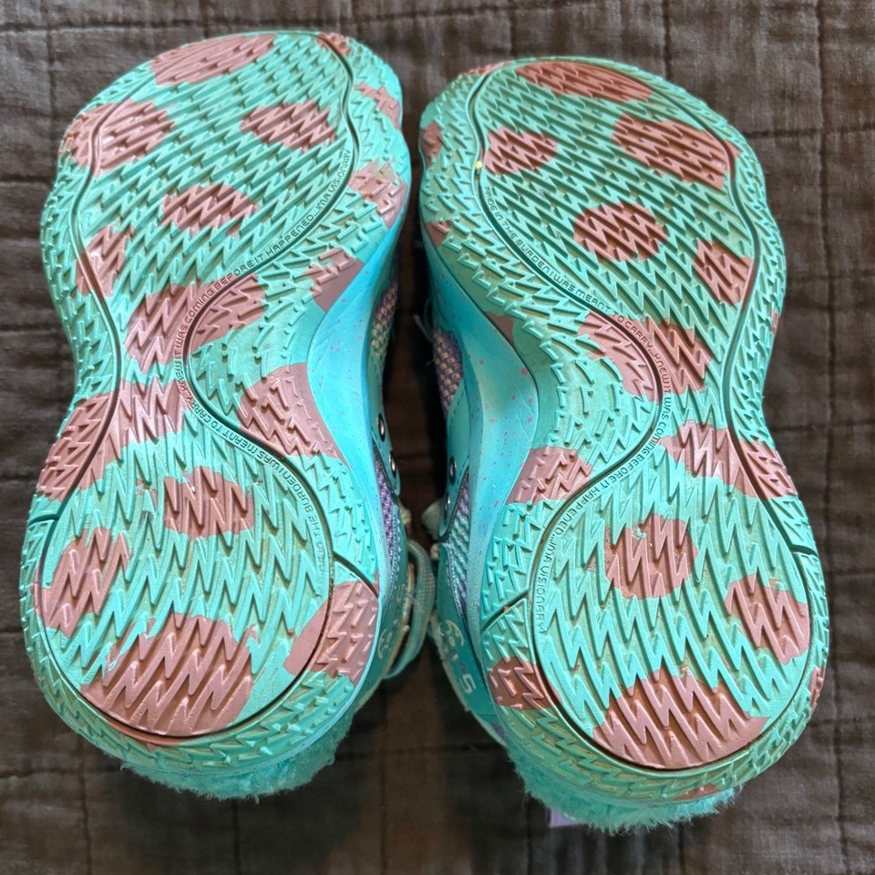 Adidas Dame x Monsters Inc Sulley Sneakers Kids Size 13K Aqua Purple | eBay