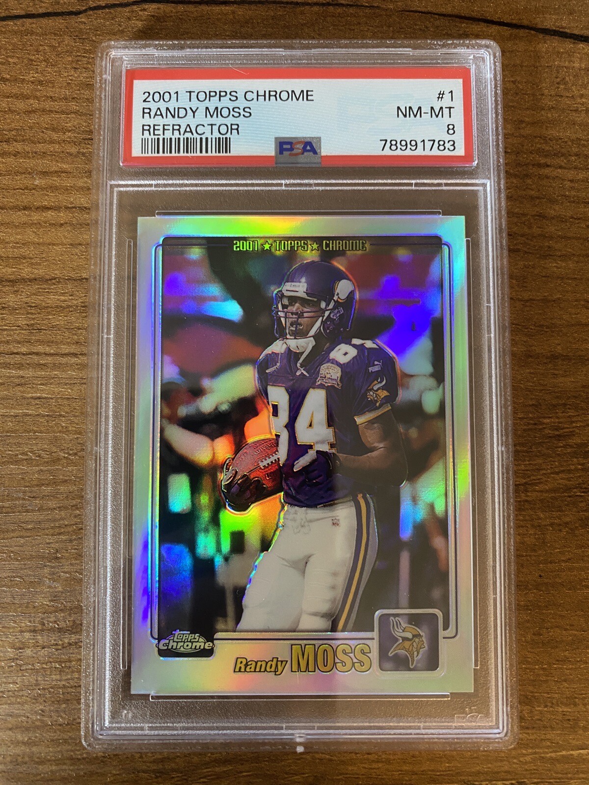 2001 Topps Chrome #1 Randy Moss Refractor PSA 8 NM-MT | eBay