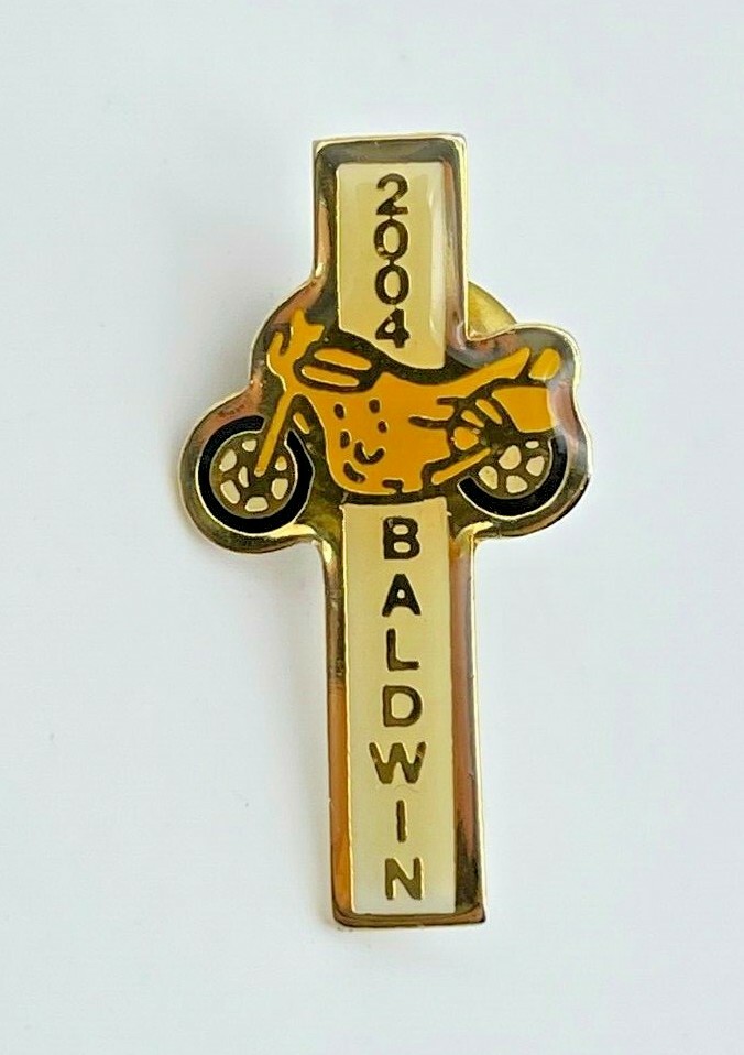 Motorcycle BLESSING OF THE BIKES Baldwin, MI 2004 Hat/Lapel Cross Pin ...