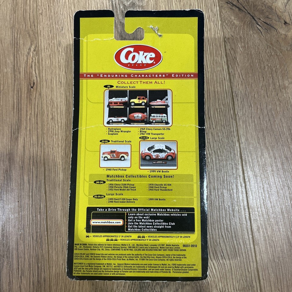 Matchbox Collectibles Coca Cola Seaplane 1999 The Enduring Characters ...